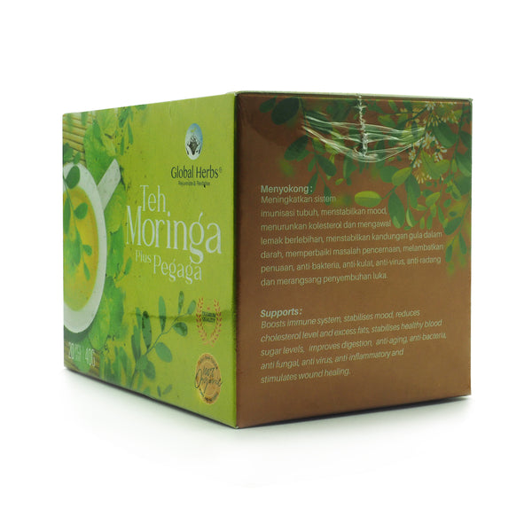 Global Herbs, Teh Moringa Plus Pegaga, 20 sachets x 40 g – Al Barakah ...