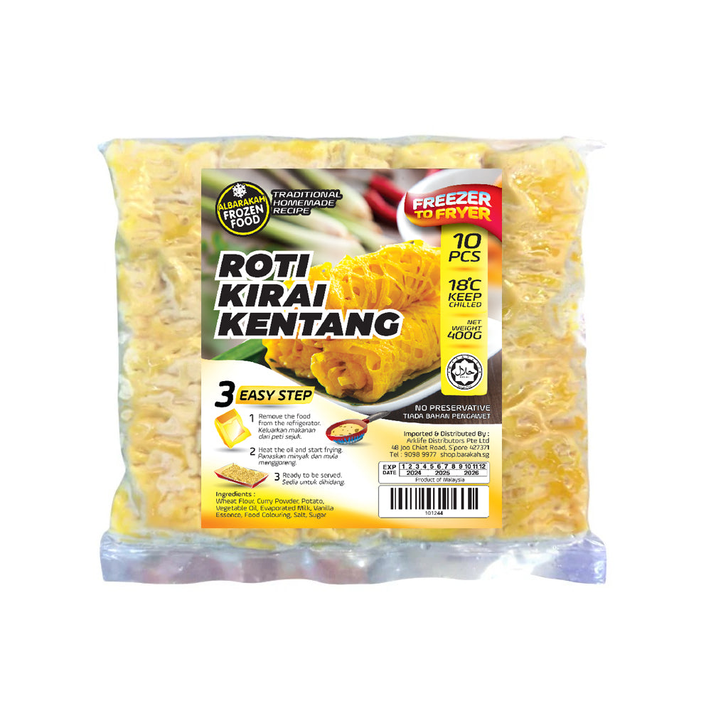 Al Barakah Frozen, Roti Kirai Kentang, 400g – Al Barakah Health ...