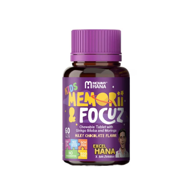 Mommy Hana, Kids Memorii & Focuz, Milky Chocolate Flavor, 60 Chewable ...