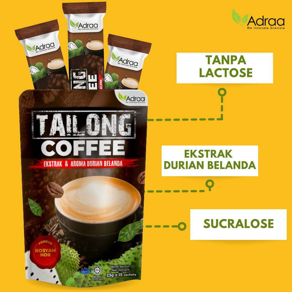 Adraa, Tailong Coffee, 23 g x 15 sachets – Al Barakah Health & Beauty Mart
