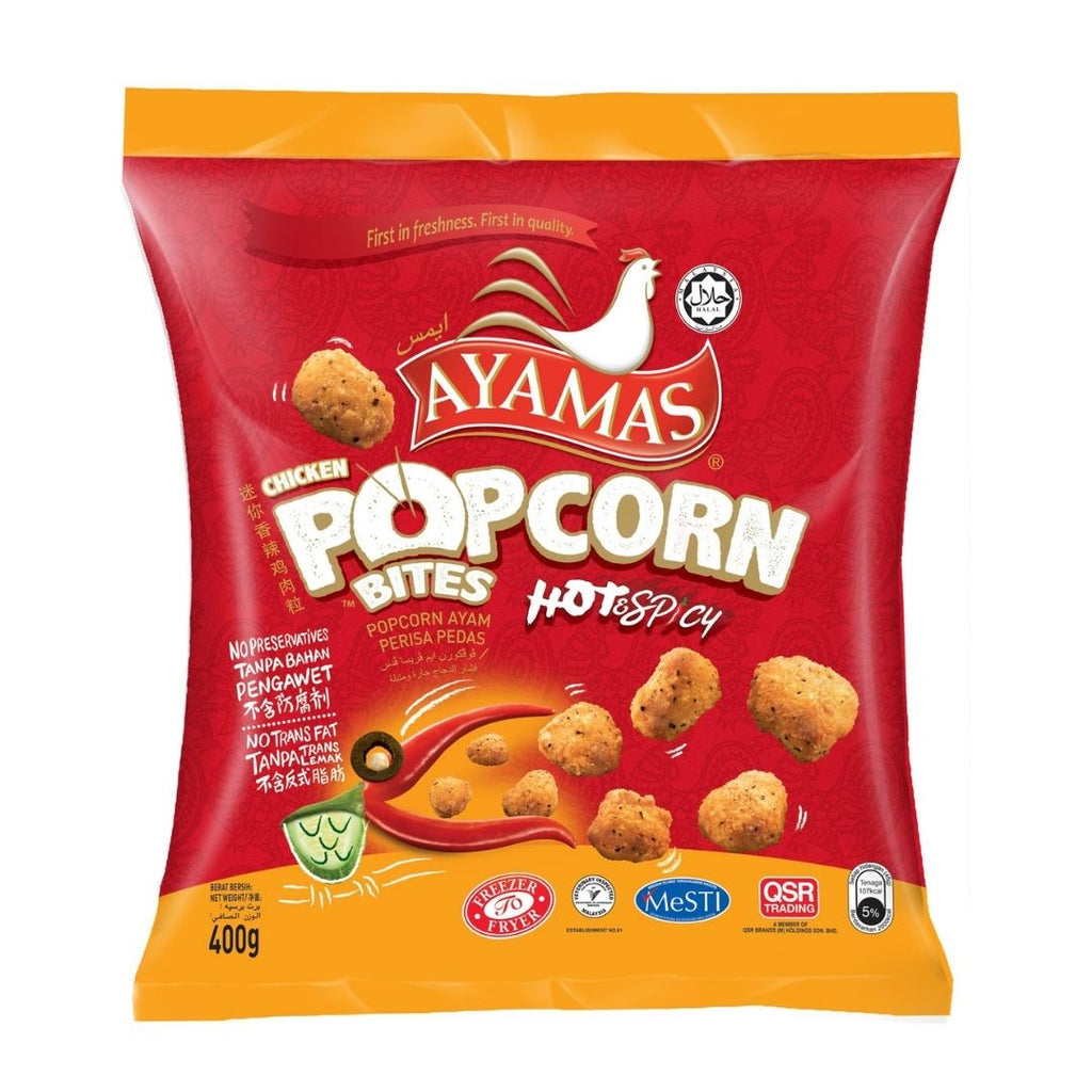 Ayamas, Chicken Pop Corn Bites, Hot & Spicy, 400 g – Al Barakah Health ...