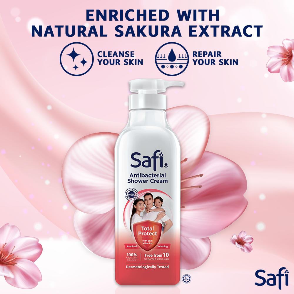 Safi, Antibacterial Shower Cream, Total Protect, 975 g – Al Barakah ...
