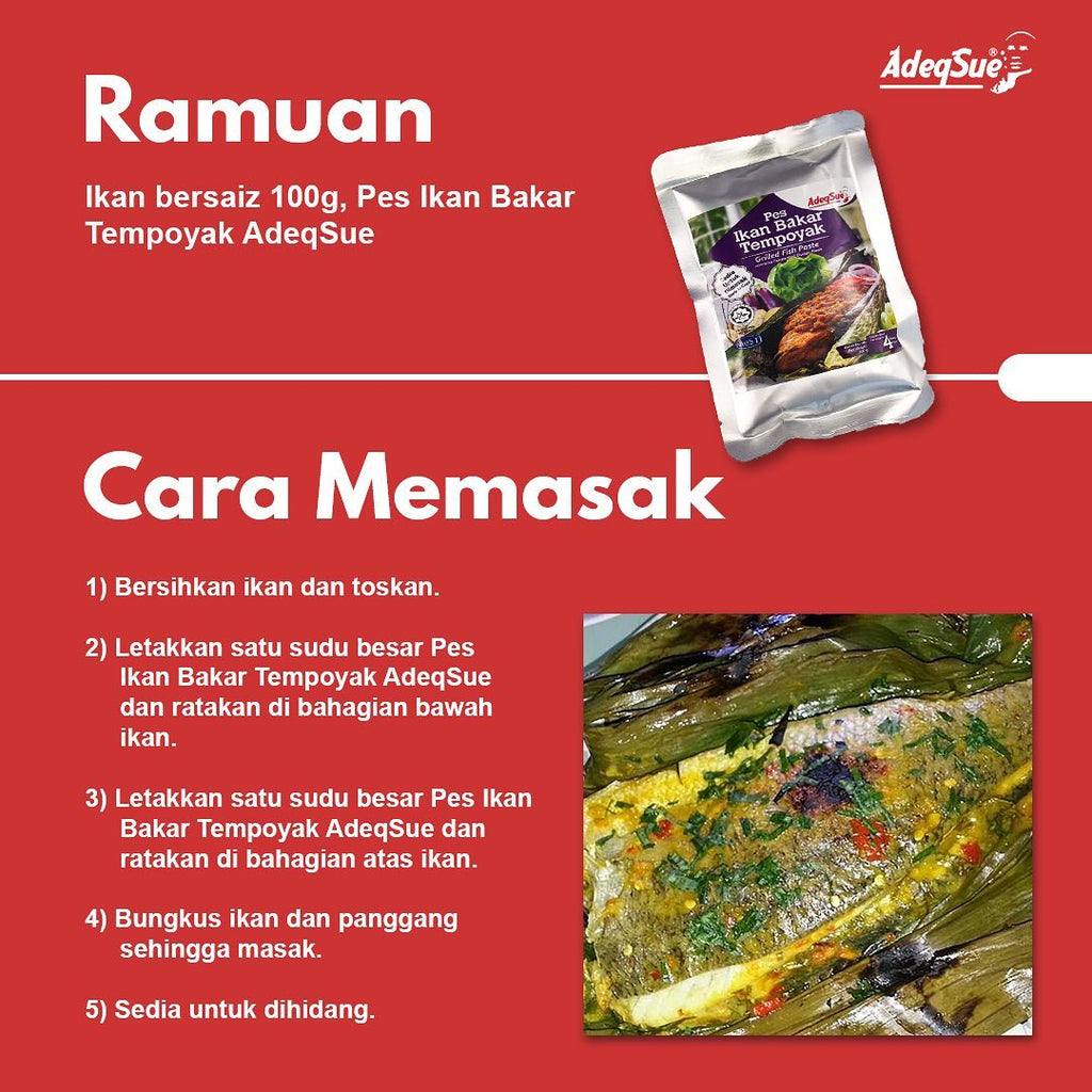 Adeq Sue, Pes Ikan Bakar Tempoyak, 200 g – Al Barakah Health & Beauty Mart