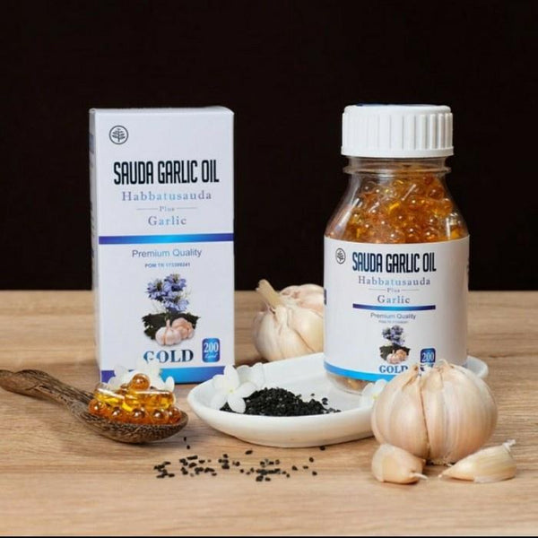 Sauda Garlic Oil, Habba Garlic Gold, 200 capsules – Al Barakah Health ...
