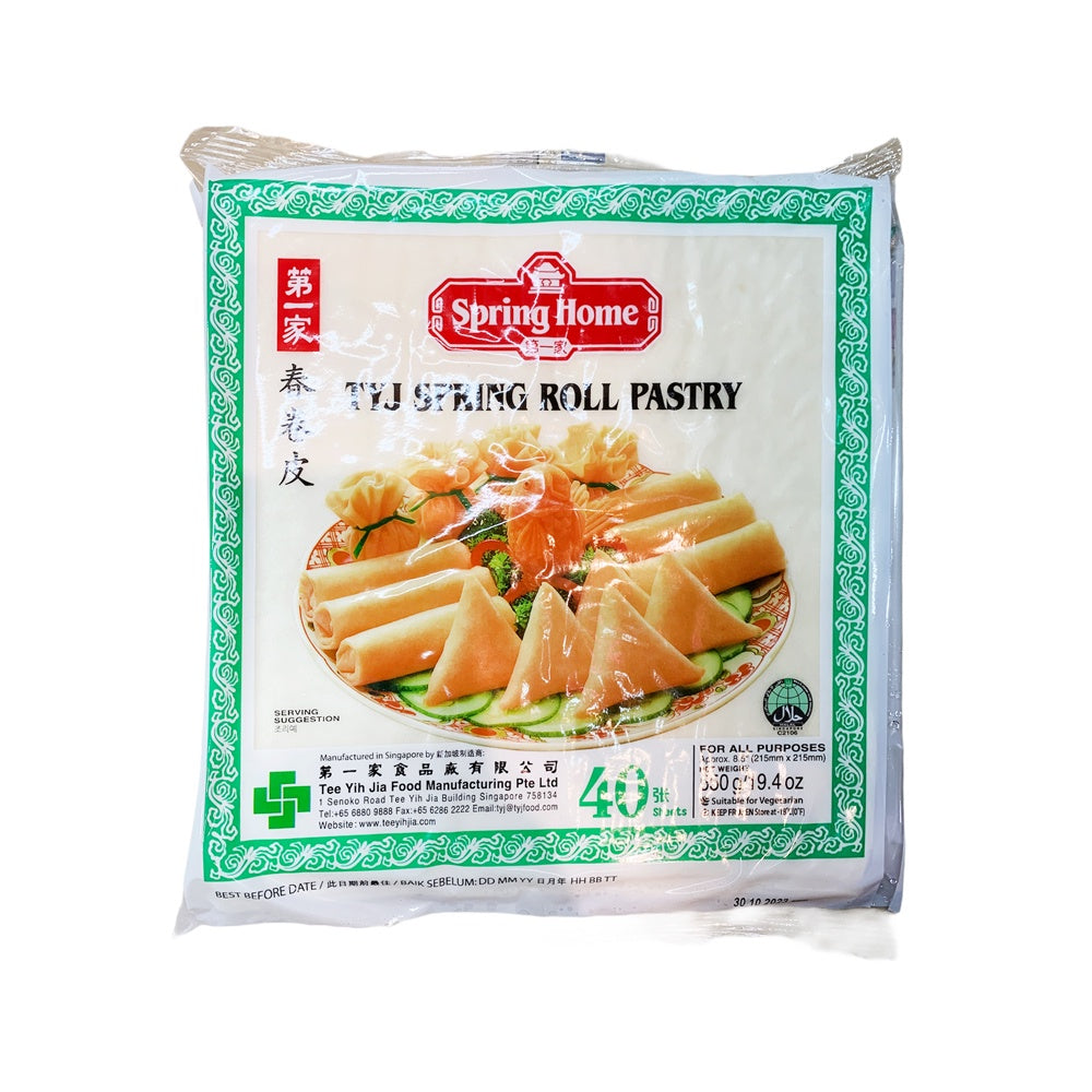 Spring Home, Tyj Spring Roll Pastry 40 sheets, 550 g – Al Barakah Health & Beauty Mart