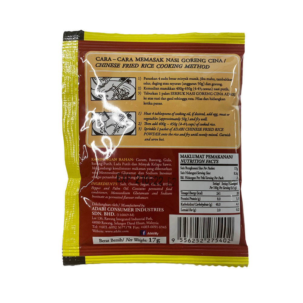 Adabi, Serbuk Nasi Goreng Cina, 17 g – Al Barakah Health & Beauty Mart