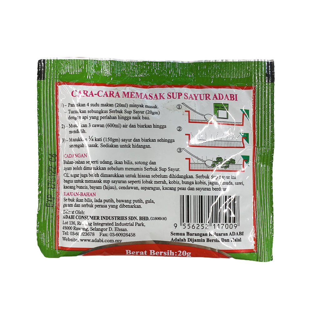 Adabi, Serbuk Sup Sayur, 20 g – Al Barakah Health & Beauty Mart