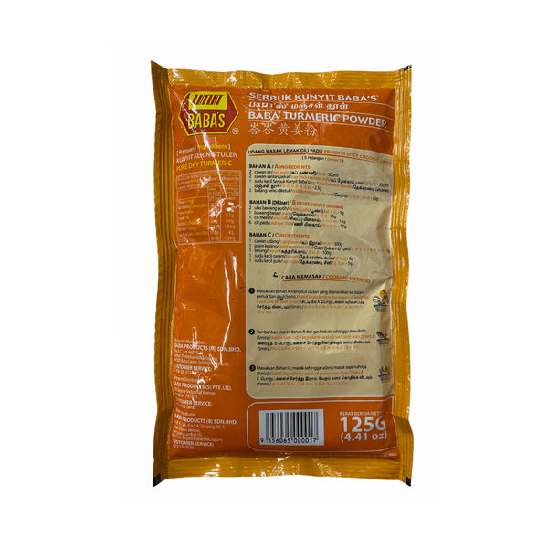 Baba's, Turmeric Powder, 125 g – Al Barakah Health & Beauty Mart