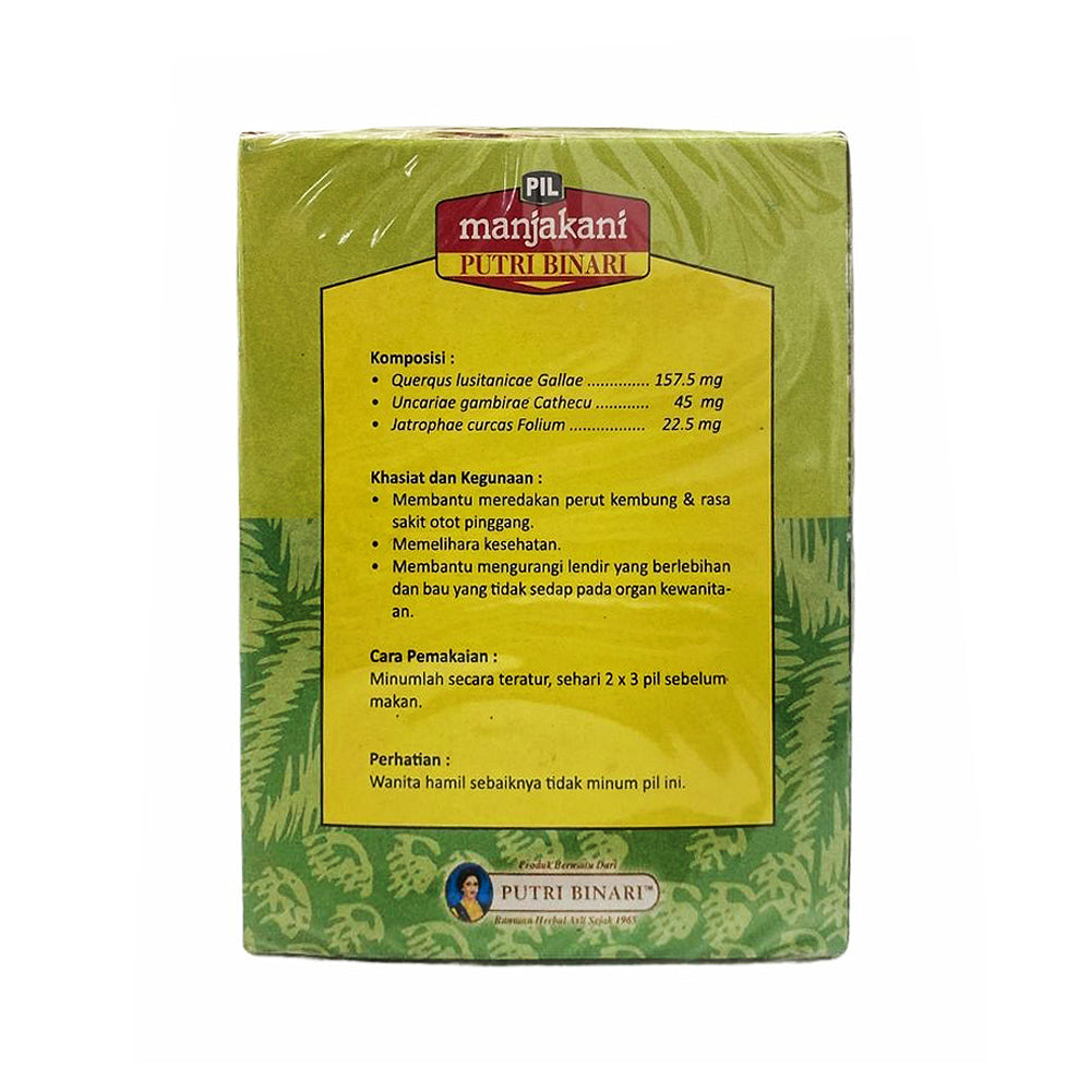Pil Manjakani, Putri Binari, 12 Bungkus @ 6 Pil – Al Barakah Health ...