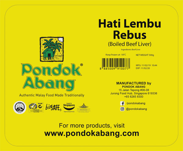 Pondok Abang, Hati Lembu Rebus, 500 g – Al Barakah Health & Beauty Mart