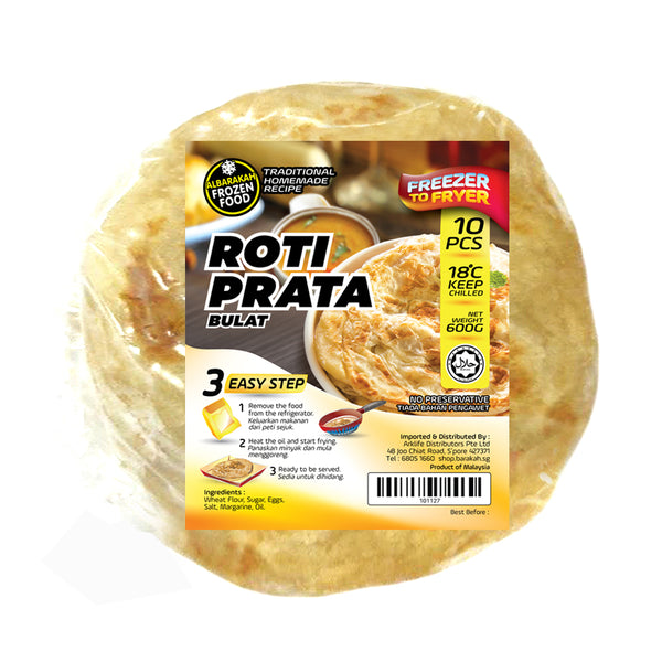 Al Barakah Frozen, Roti Prata Bulat, 10 pcs – Al Barakah Health ...