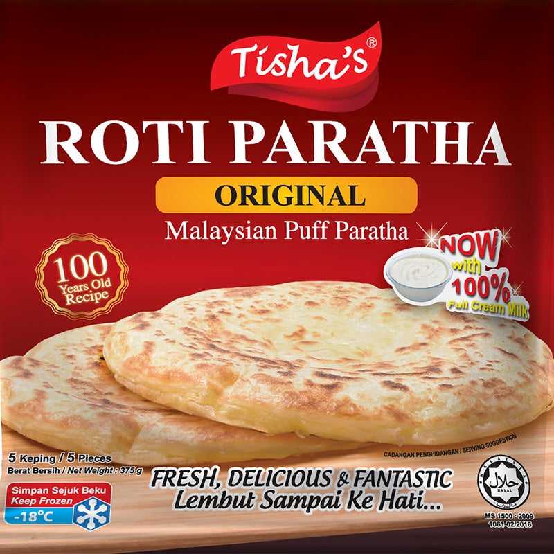 Tisha's, Roti Paratha Original, 5 pcs x 375 g – Al Barakah Health ...