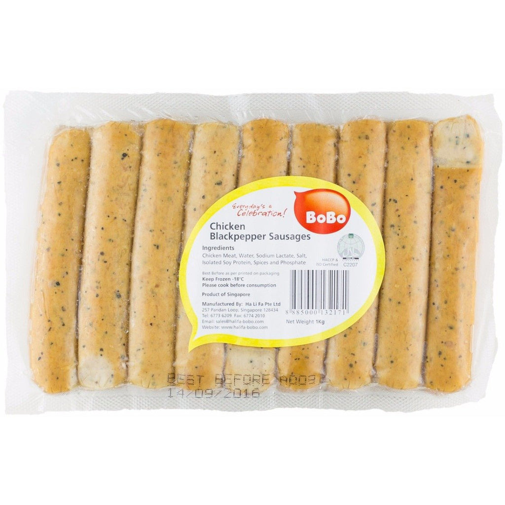 Bobo, Chicken Black Pepper Sausage, 1 kg – Al Barakah Health & Beauty Mart