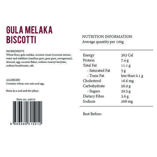 Melvados, Gula Melaka Biscotti, 100 g – Al Barakah Health & Beauty Mart